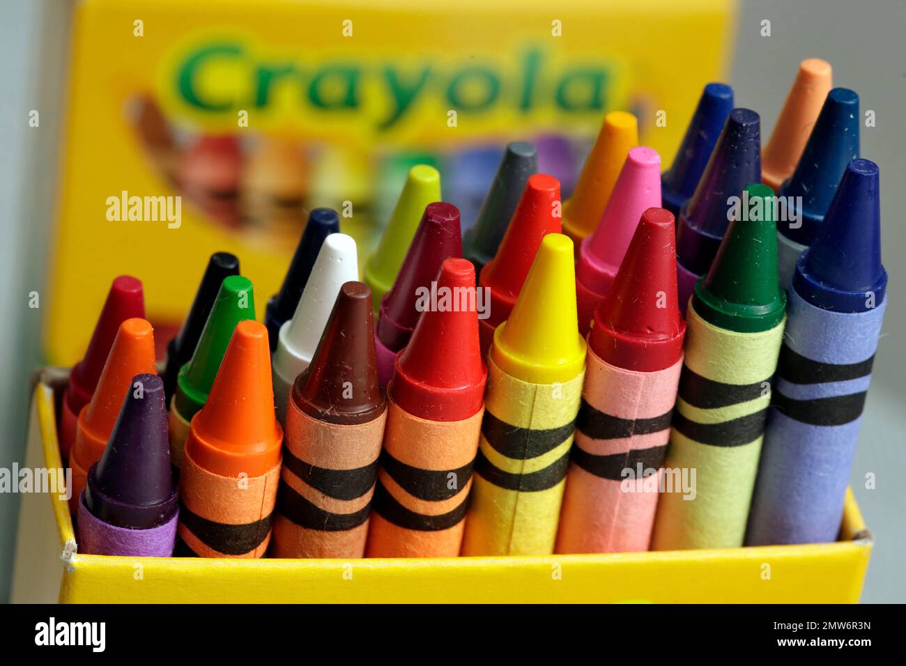 A 24-count box of Crayola crayons are shown, Tuesday, March 28, 2017 ...