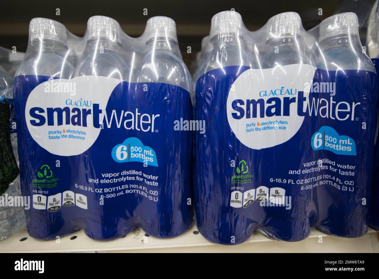 In this Thursday, March 16, 2017, photo, bottles of Smartwater are ...