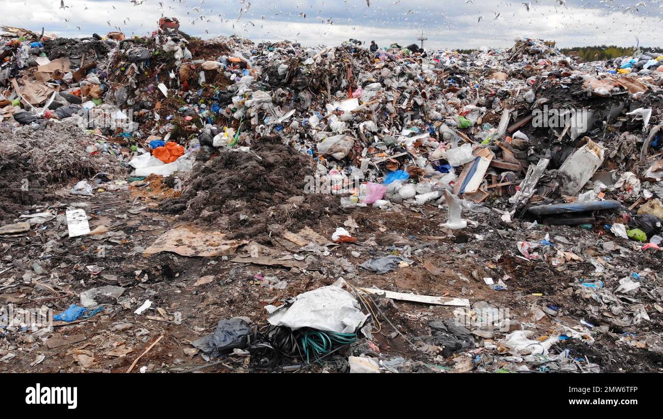 Large landfill near the metropolis. View from the drone Stock Photo - Alamy