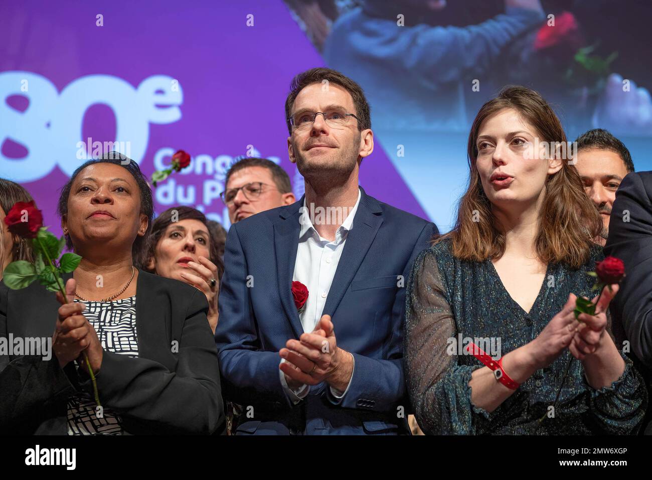 (From L to R): HÈlËne Geoffroy, Nicolas Mayer-Rossignol and Emma ...