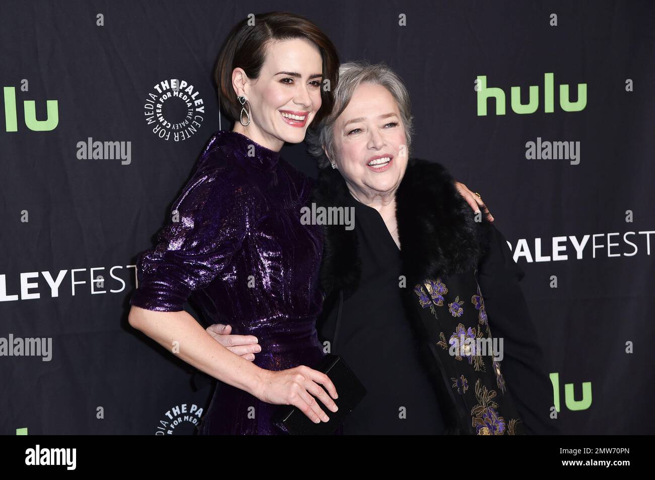 Sarah Paulson, left, and Kathy Bates attend the 34th annual PaleyFest ...