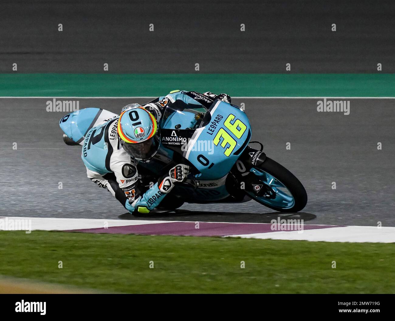 Spanish Moto3 rider Joan Mir of the Leopard Racing Moto3 team steers ...