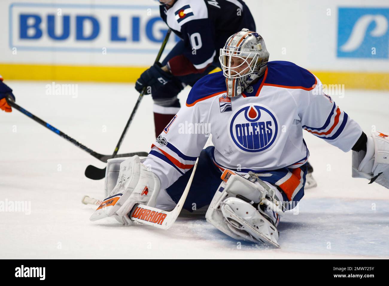 Edmonton Oilers goalie Laurent Brossoit (1) in the third period of an ...