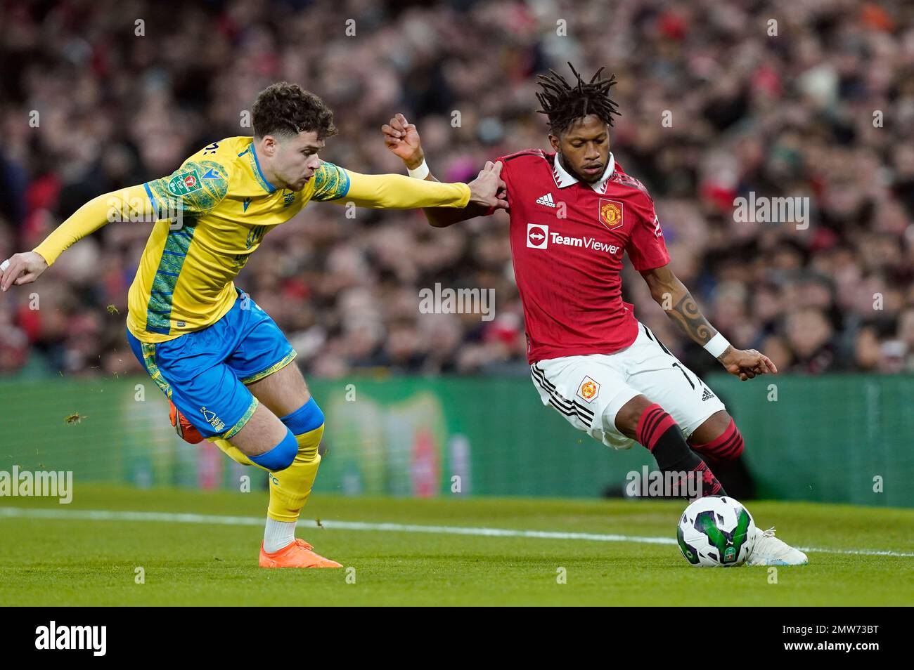 Manchester, England, 1st February 2023. Neco Williams of Nottingham ...