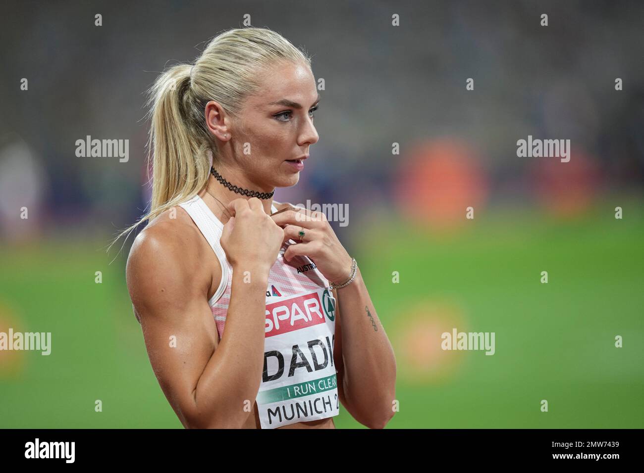 Ivona Dadic participating in the 200 meters of the European Athletics ...