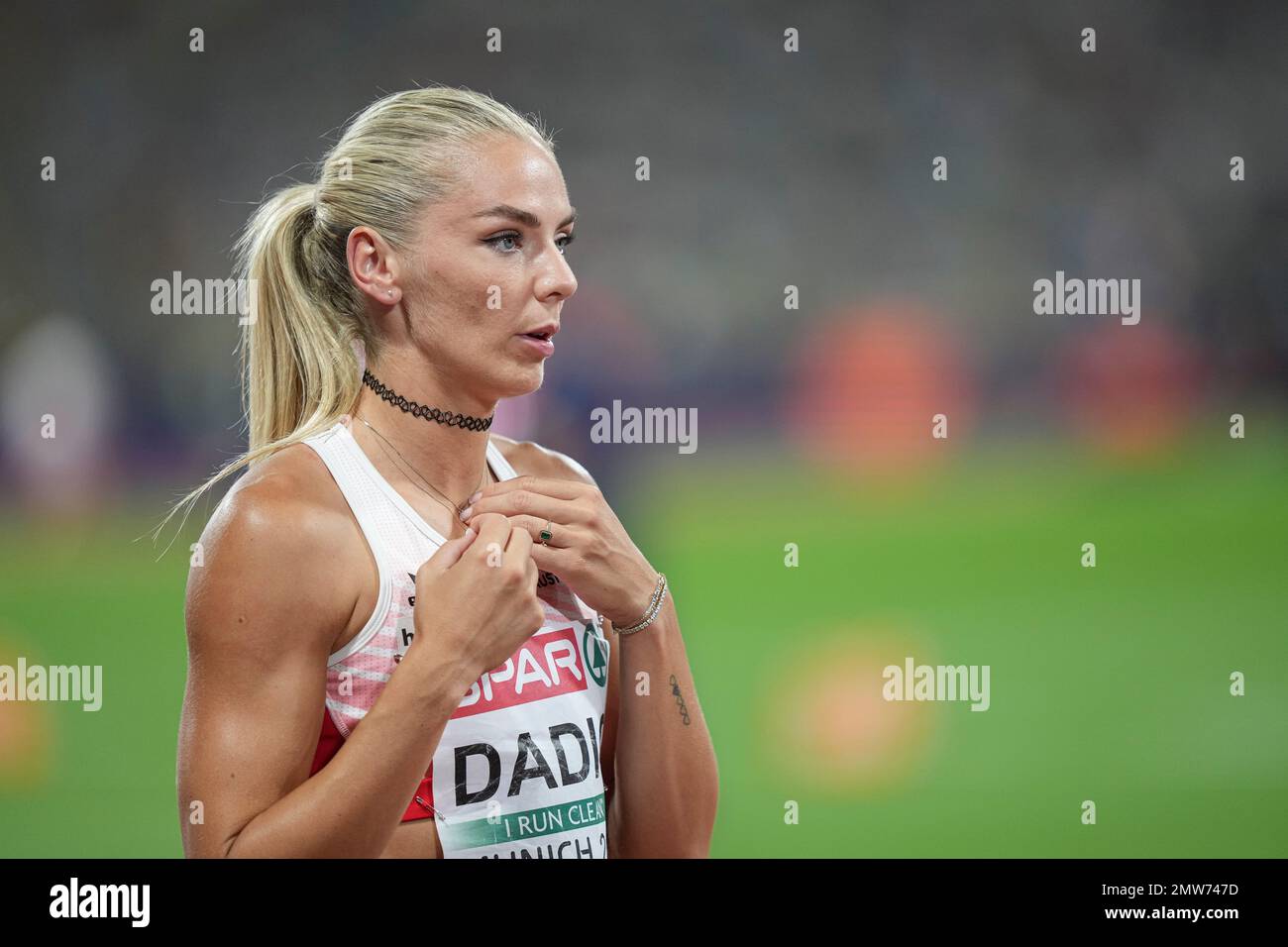 Ivona Dadic participating in the 200 meters of the European Athletics ...