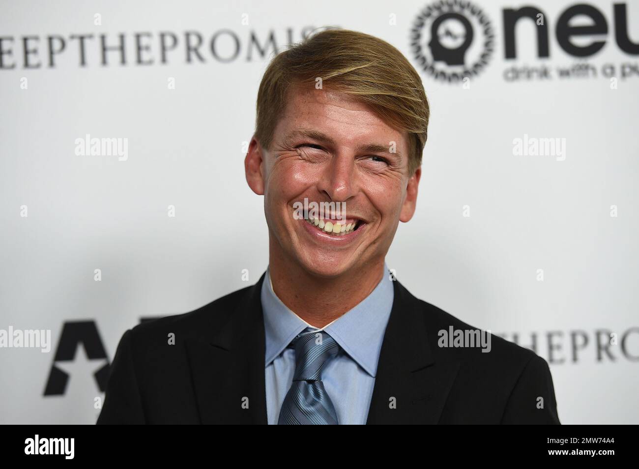 Jack McBrayer arrives at Elton John's 70th Birthday and 50-Year ...