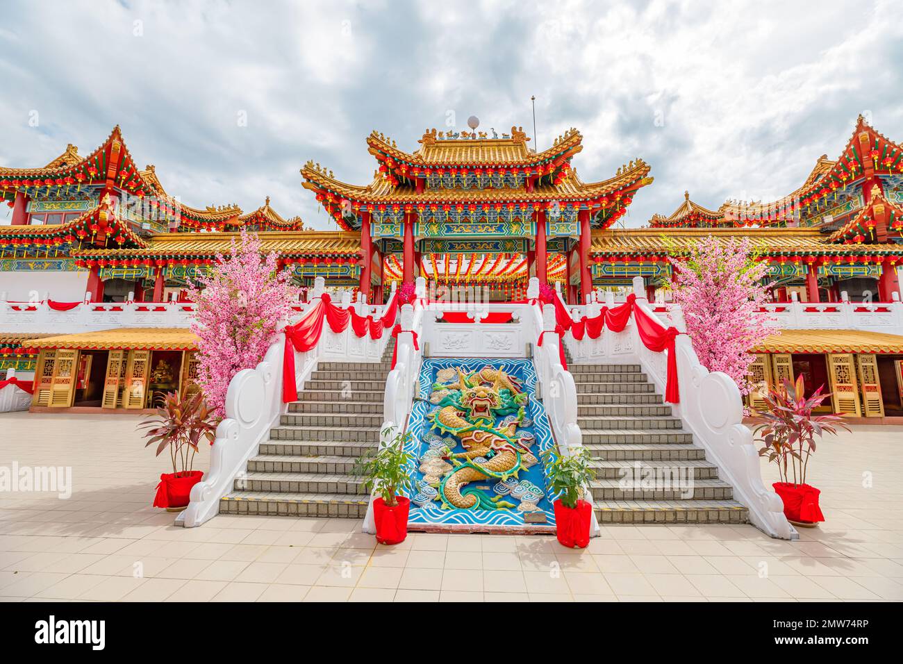 Thean Hou Temple stands in Kuala Lumpur, Malaysia, chinese ...