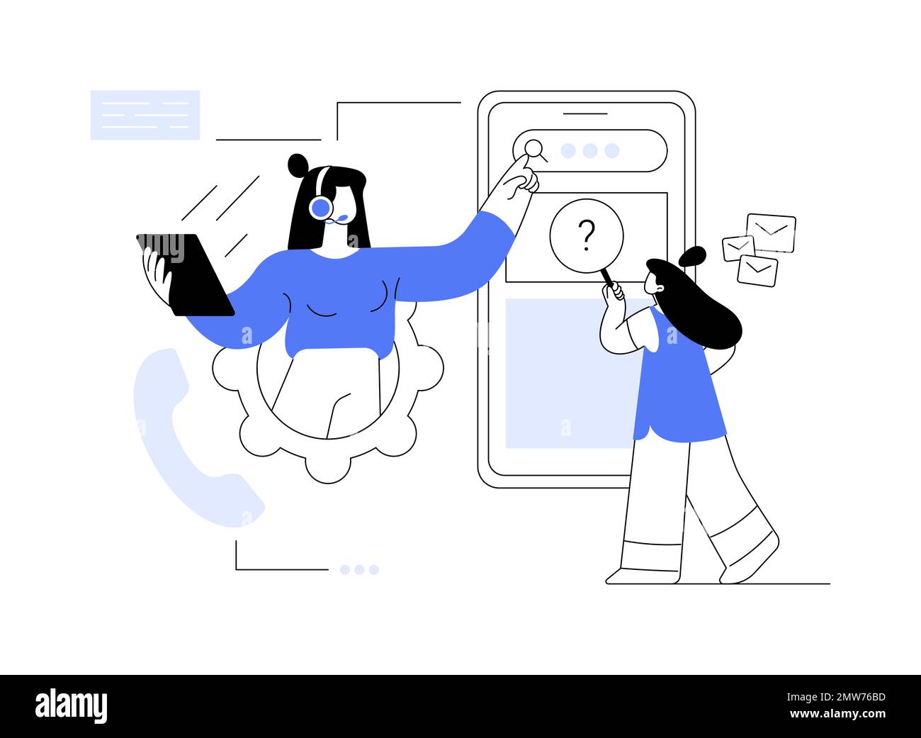 Call center abstract concept vector illustration Stock Vector Image ...