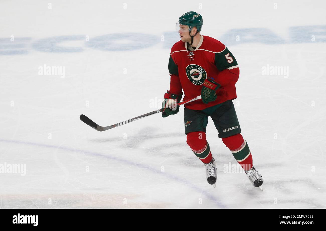 Minnesota Wild's Christian Folin of Sweden plays during an NHL hockey ...