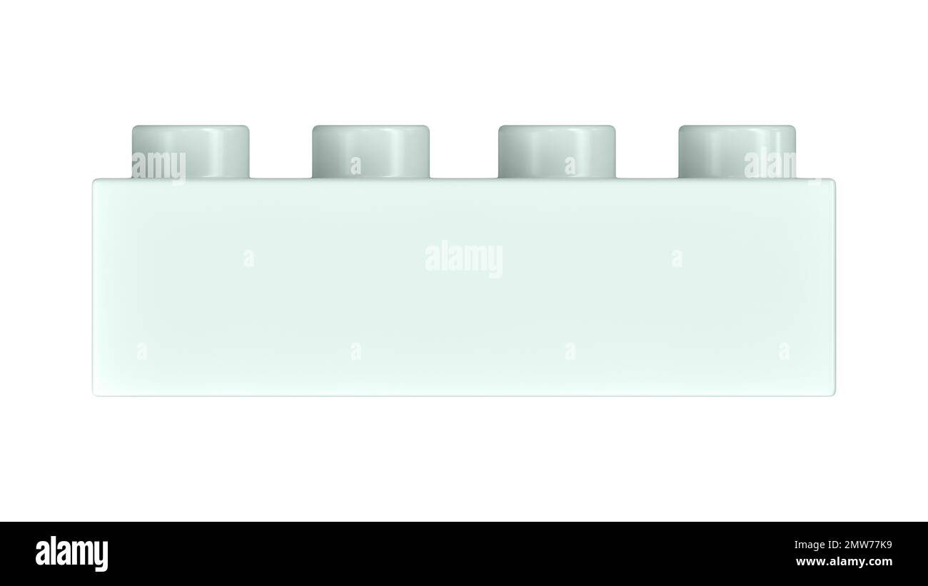 Mint Blue Green Lego Block Isolated on a White Background. Close Up ...