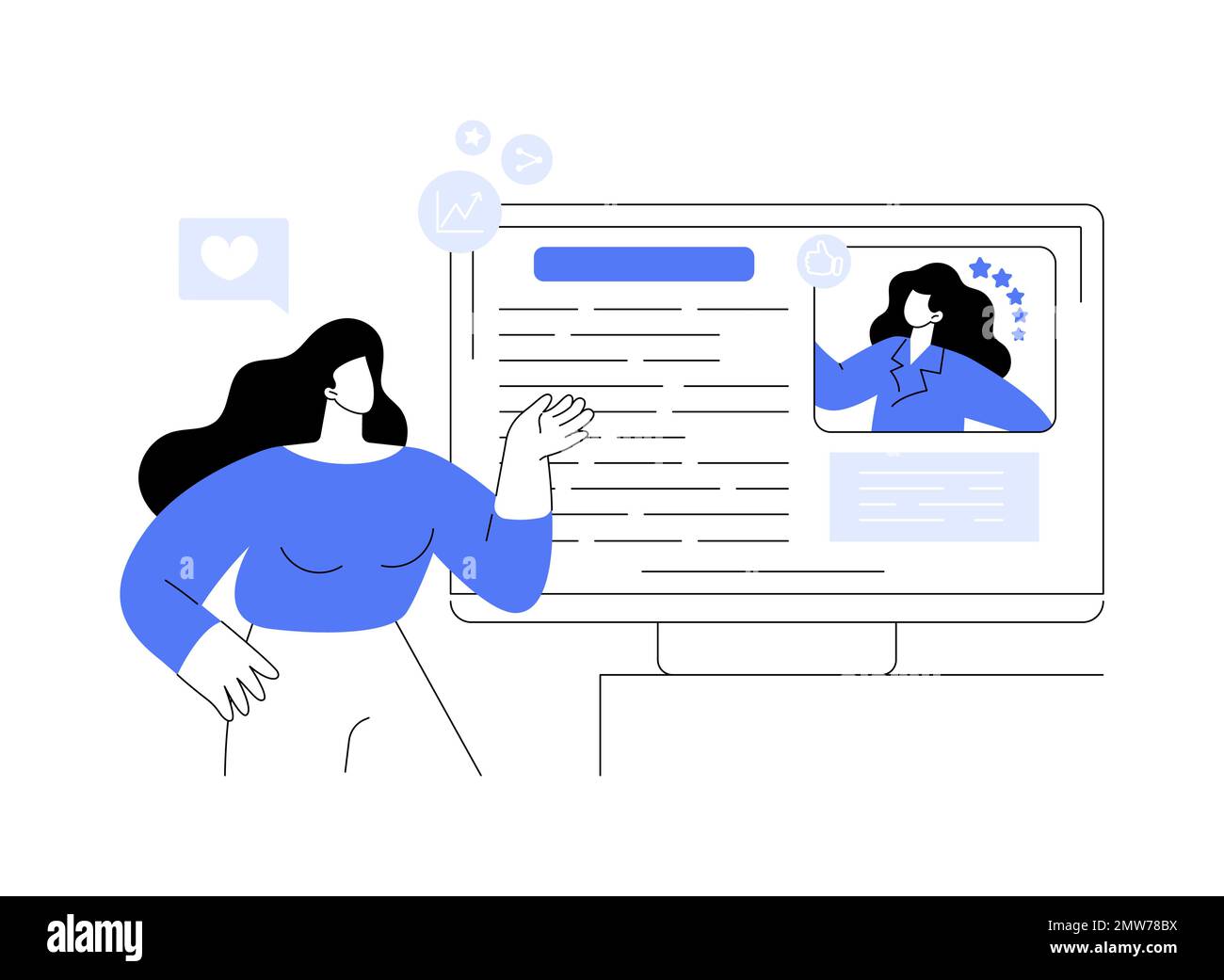 Online identity management abstract concept vector illustration Stock ...