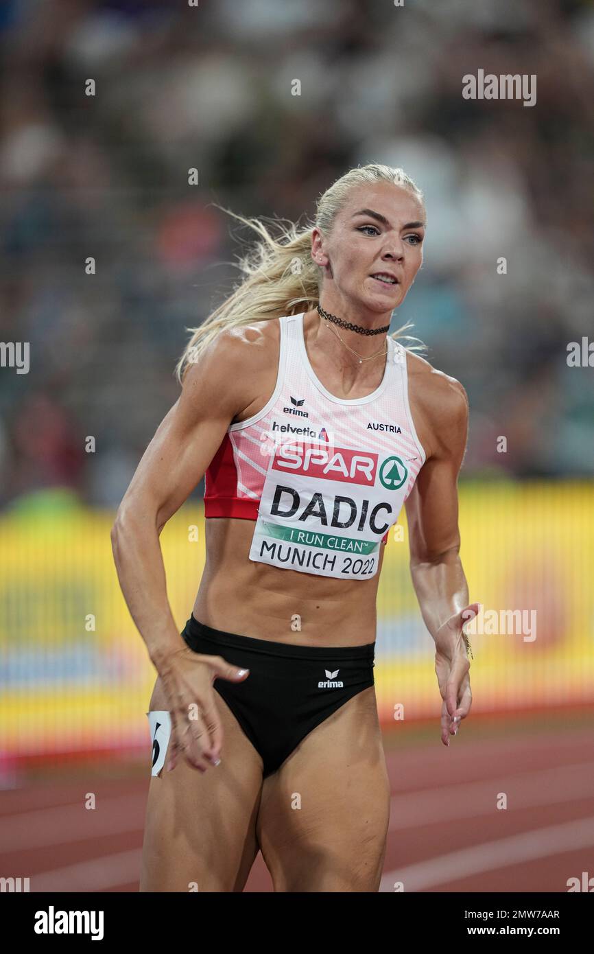 Ivona Dadic participating in the 200 meters of the European Athletics Championships in Munich ...