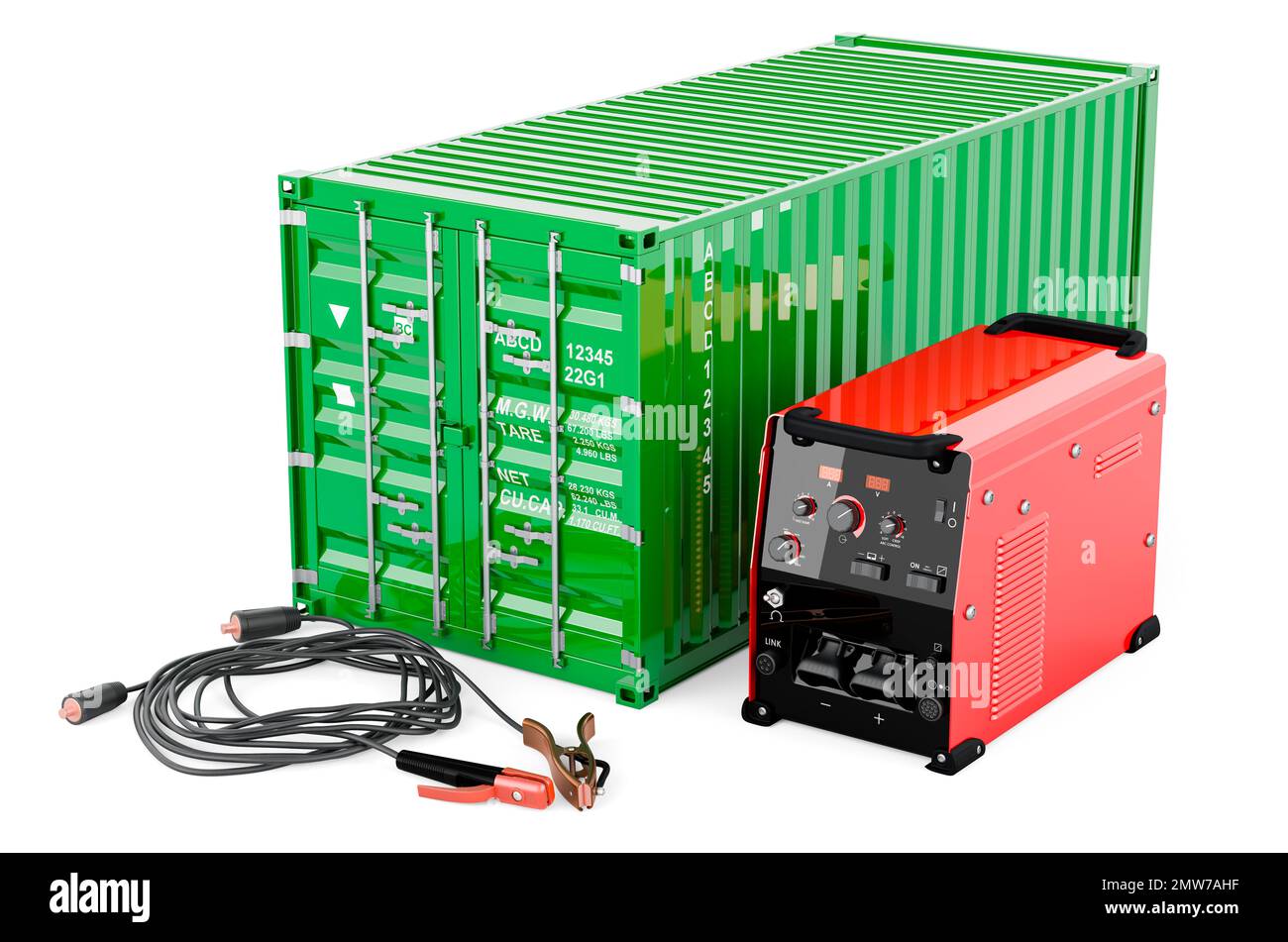 Multi-process welder machine with cargo container, repair concept. 3D ...