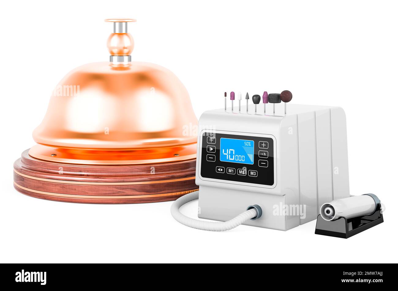 Professional Pedicure Machine with reception bell, 3D rendering ...