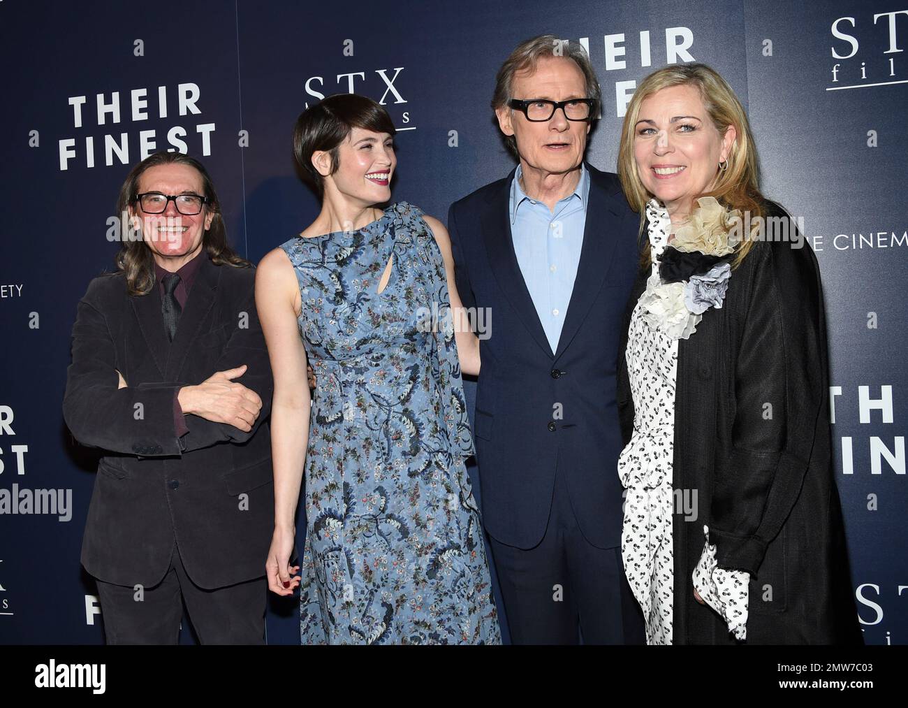 Producer Stephen Woolley, left, actress Gemma Arterton, actor Bill ...