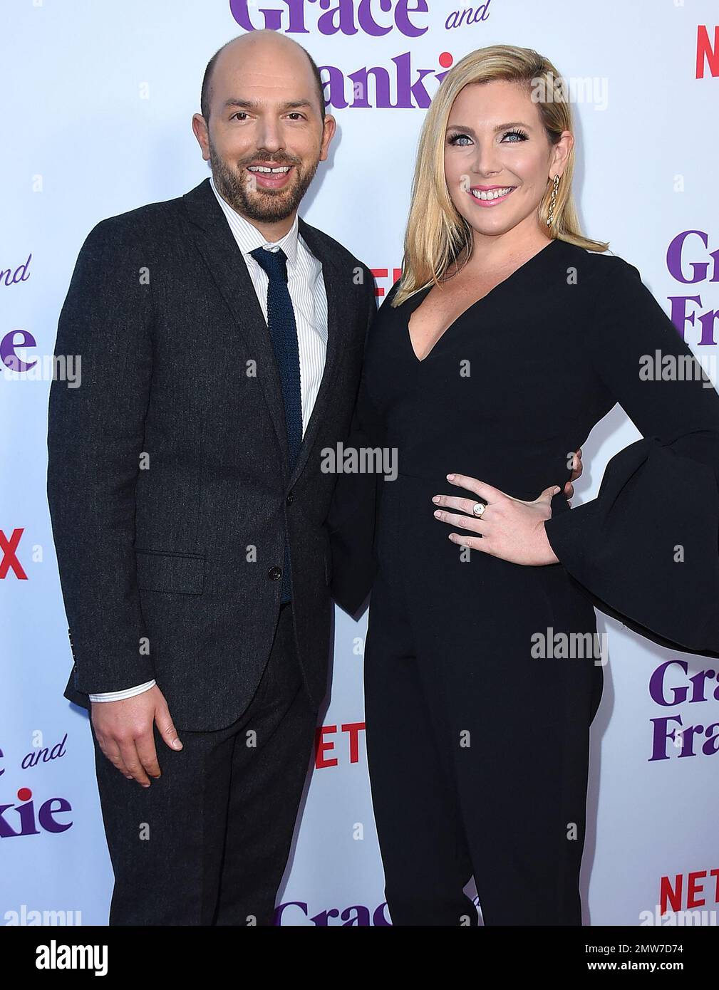 Paul Scheer and June Diane Raphael arrive at the Los Angeles premiere ...