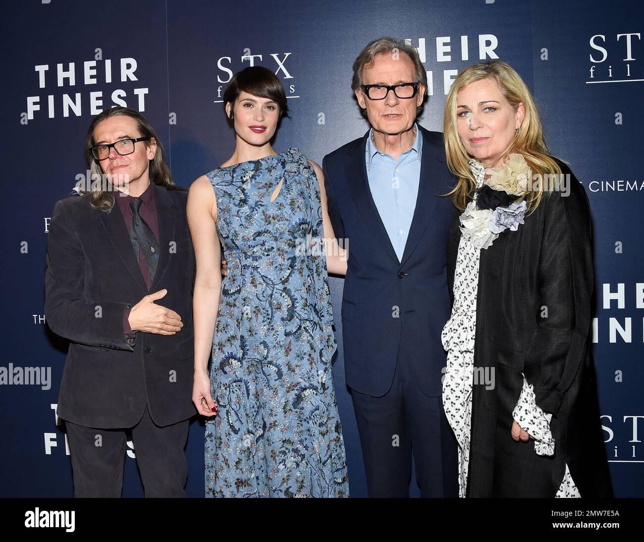 Producer Stephen Woolley, left, actress Gemma Arterton, actor Bill ...