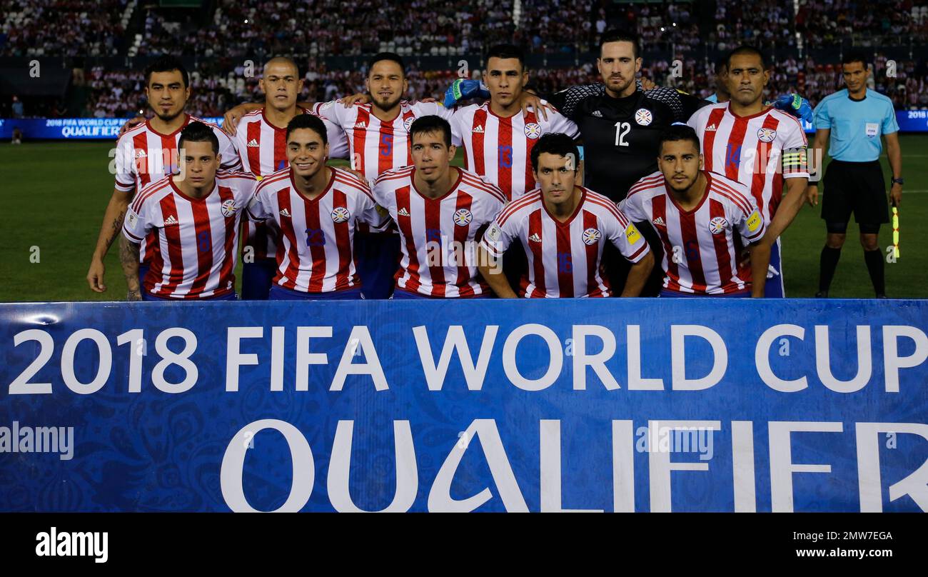 Paraguay National soccer team pose for a team photo before a 2018 World ...