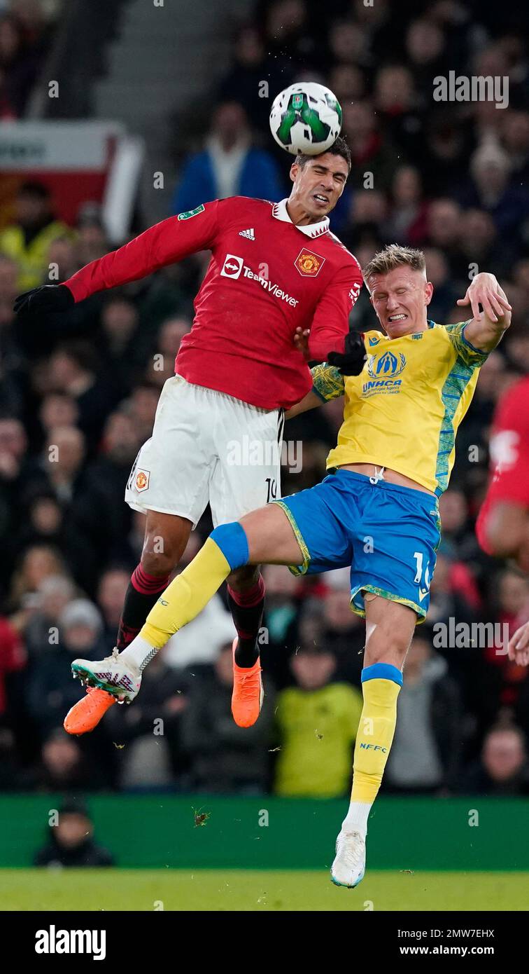 Manchester, England, 1st February 2023. Raphael Varane of Manchester ...