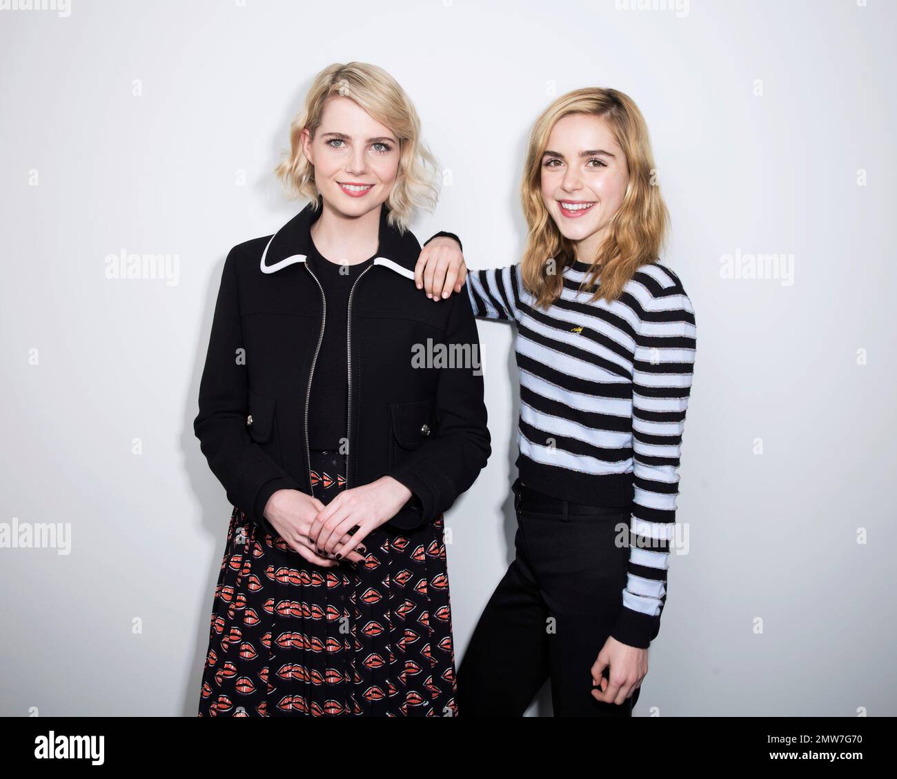 Lucyy Boynton, left, and Kiernan Shipka pose for a portrait to promote ...