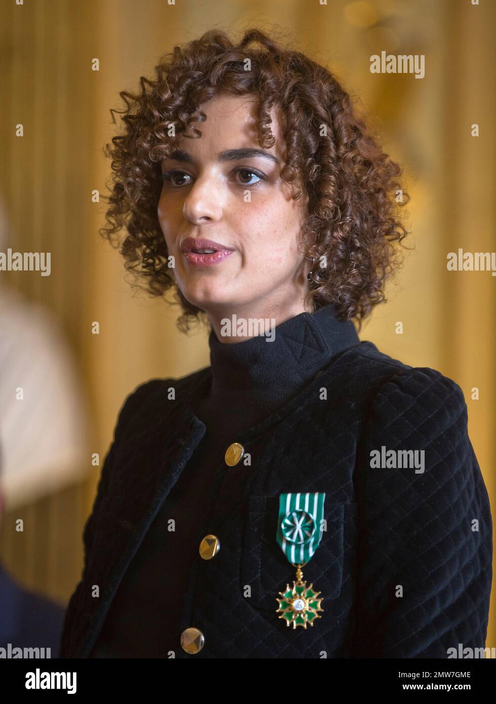French Moroccan writer Leila Slimani poses after she was honored with ...