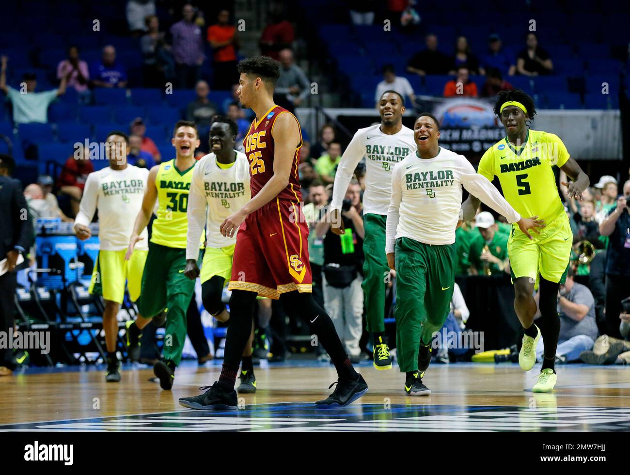 Southern California forward Bennie Boatwright (25) walks off the court ...