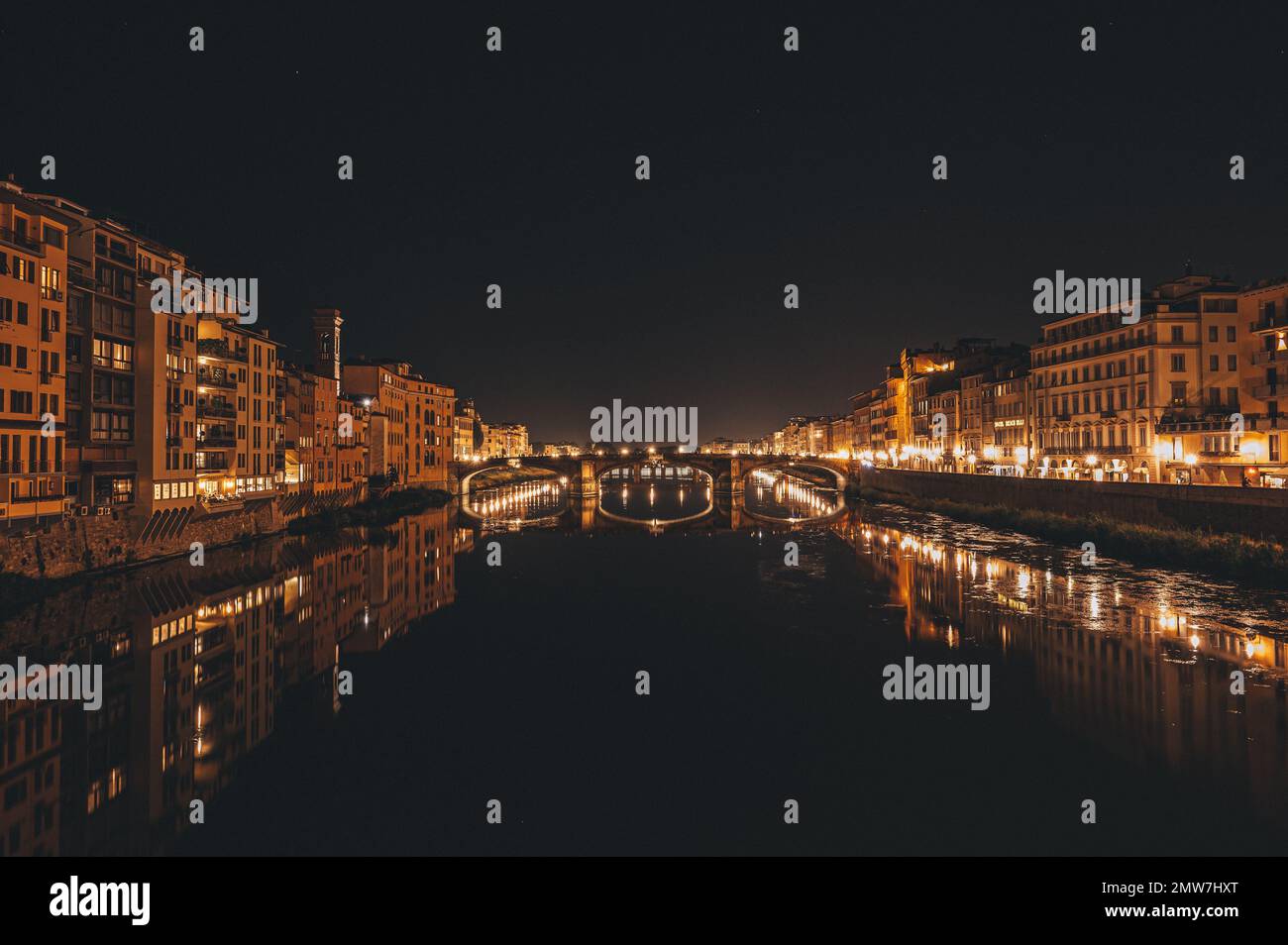 The beautiful buildings and landmarks of Florence during nighttime ...