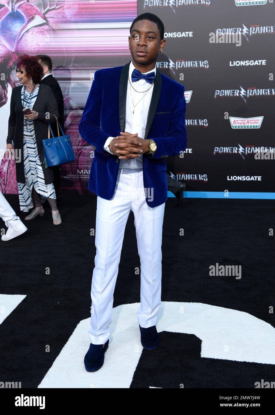 RJ Cyler arrives at the Los Angeles premiere of Saban's "Power Rangers ...