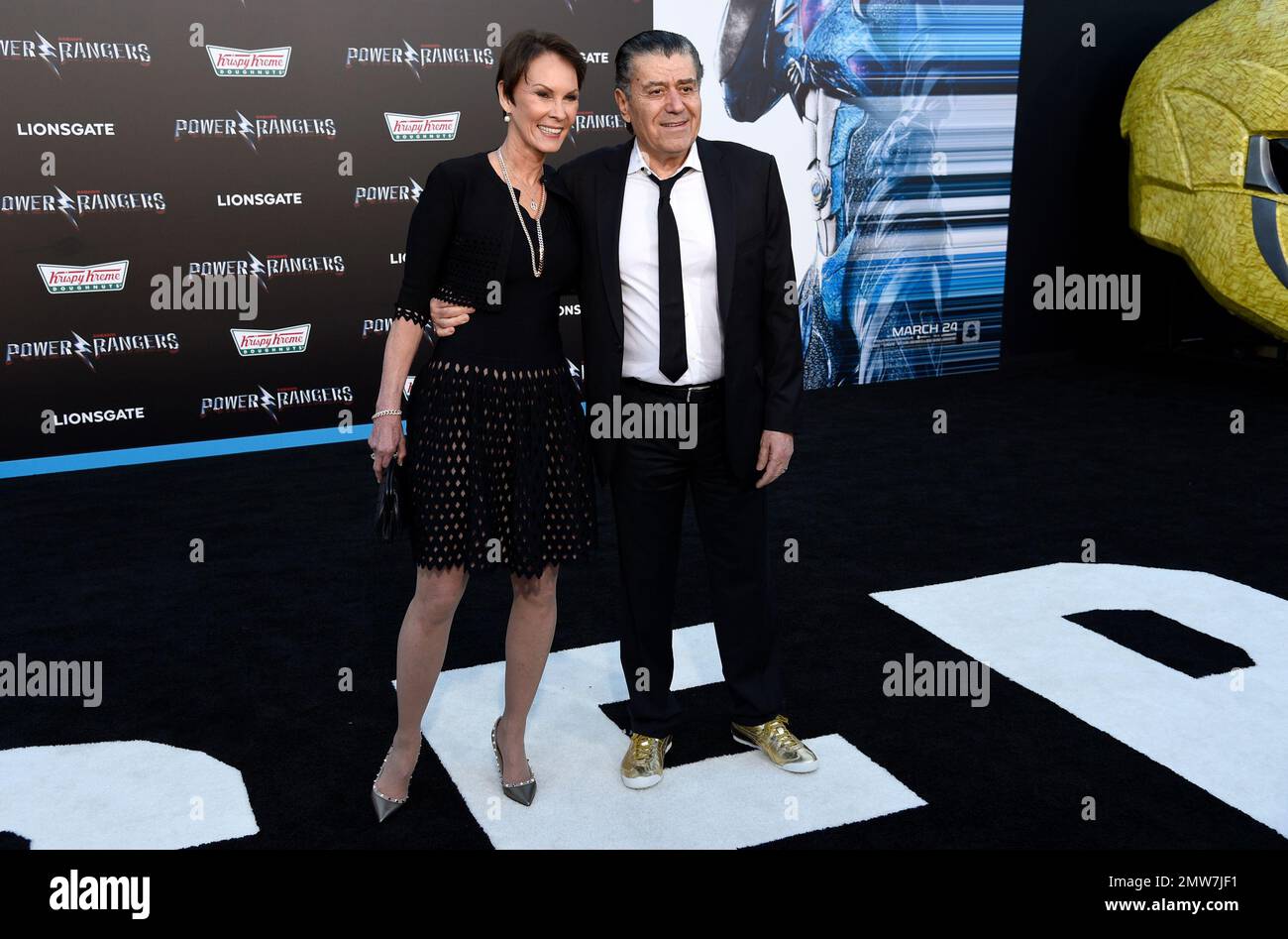Haim Saban, right, and Cheryl Saban arrive at the Los Angeles premiere ...
