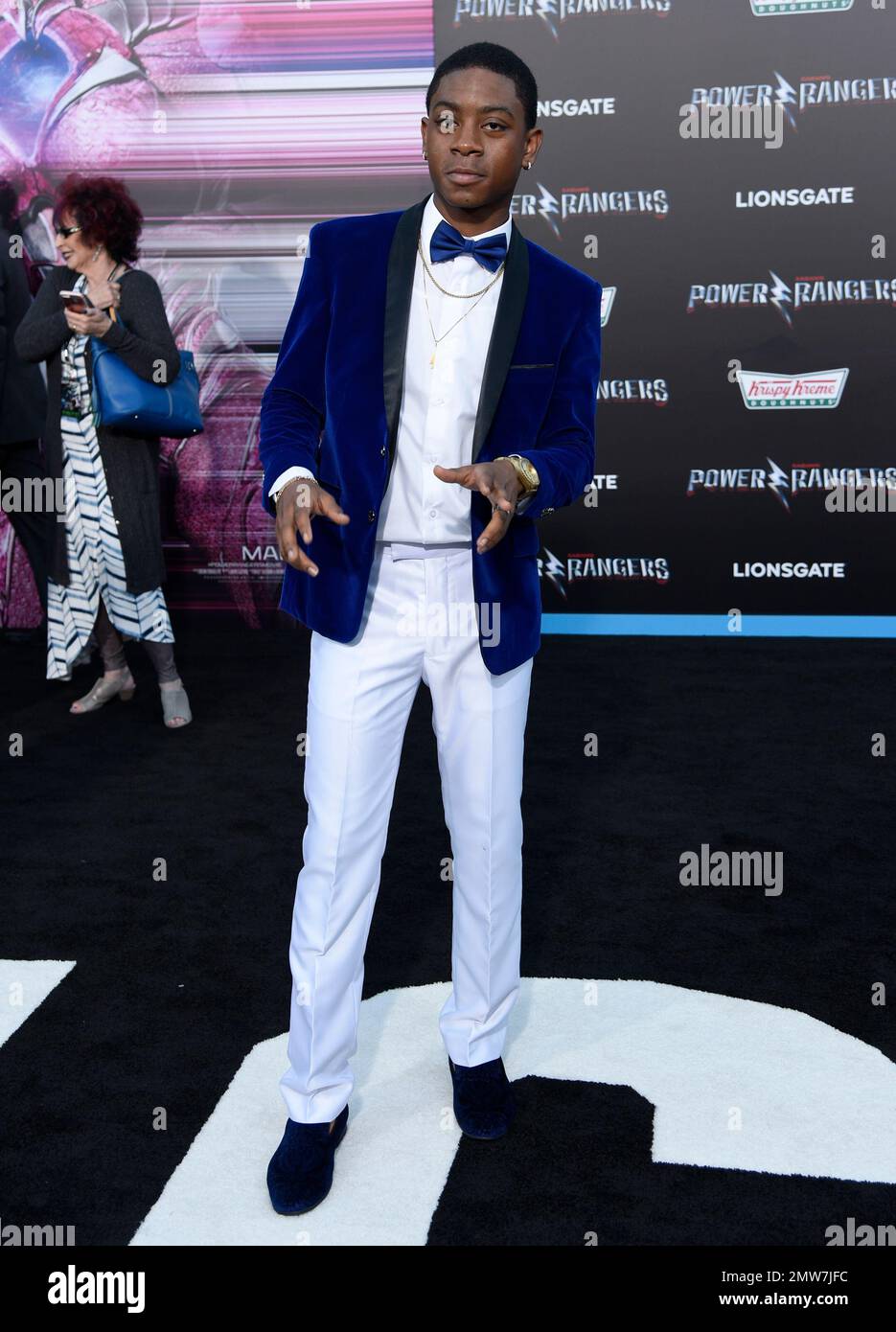 RJ Cyler arrives at the Los Angeles premiere of Saban's "Power Rangers ...