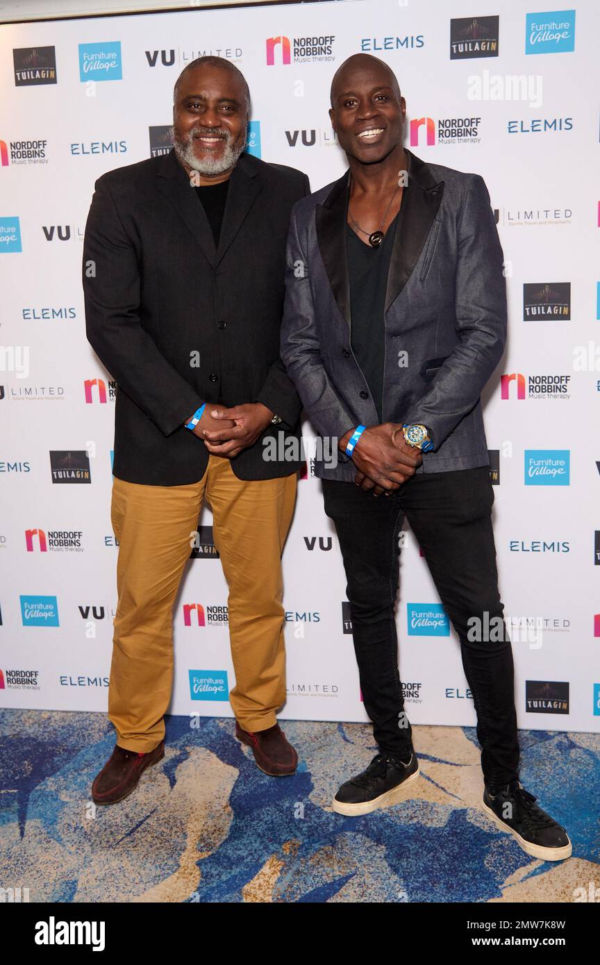 London, UK . 1 February, 2023 . Steve Ojomoh and Martin Offiah pictured ...