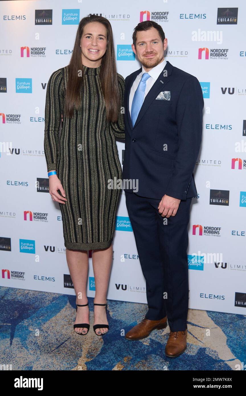 London, UK . 1 February, 2023 . Emily Scarratt and Andy Goode pictured ...