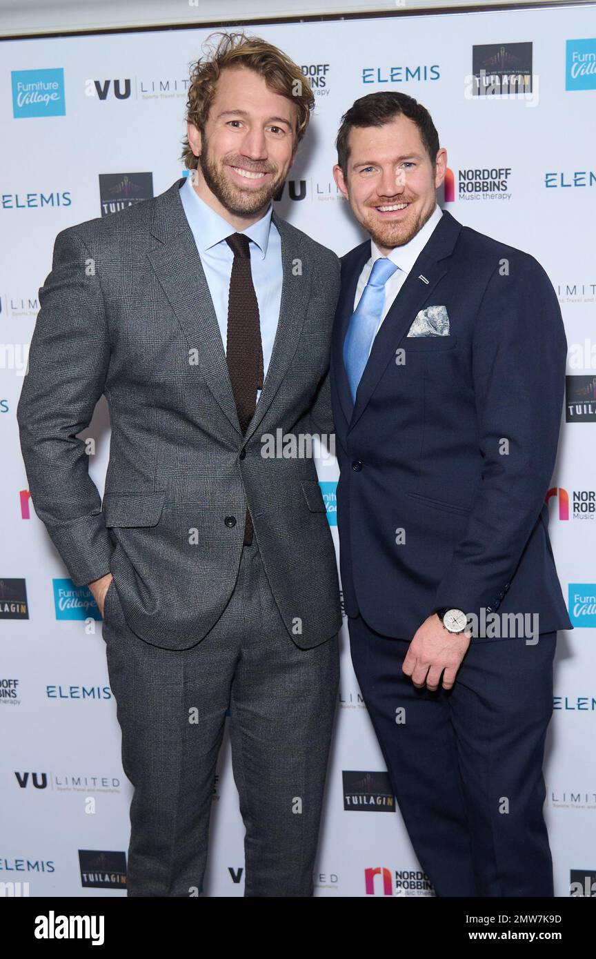 London, UK . 1 February, 2023 . Chris Robshaw and Andy Goode pictured ...