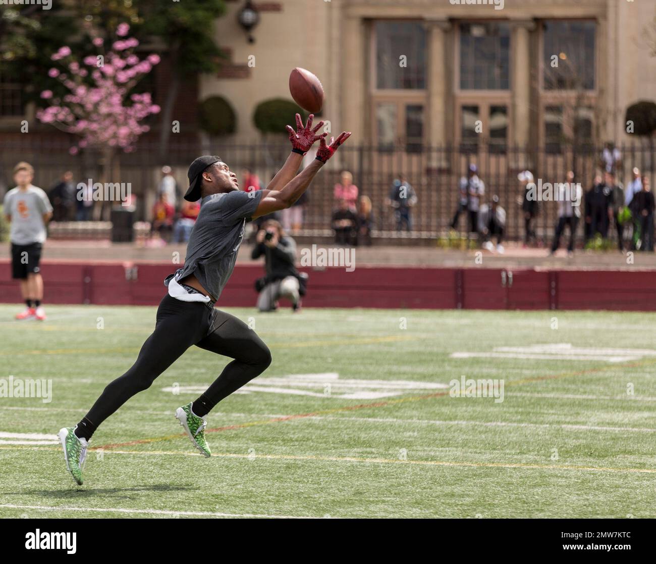 Southern California's receiver JuJu Smith-Schuster takes part in the ...