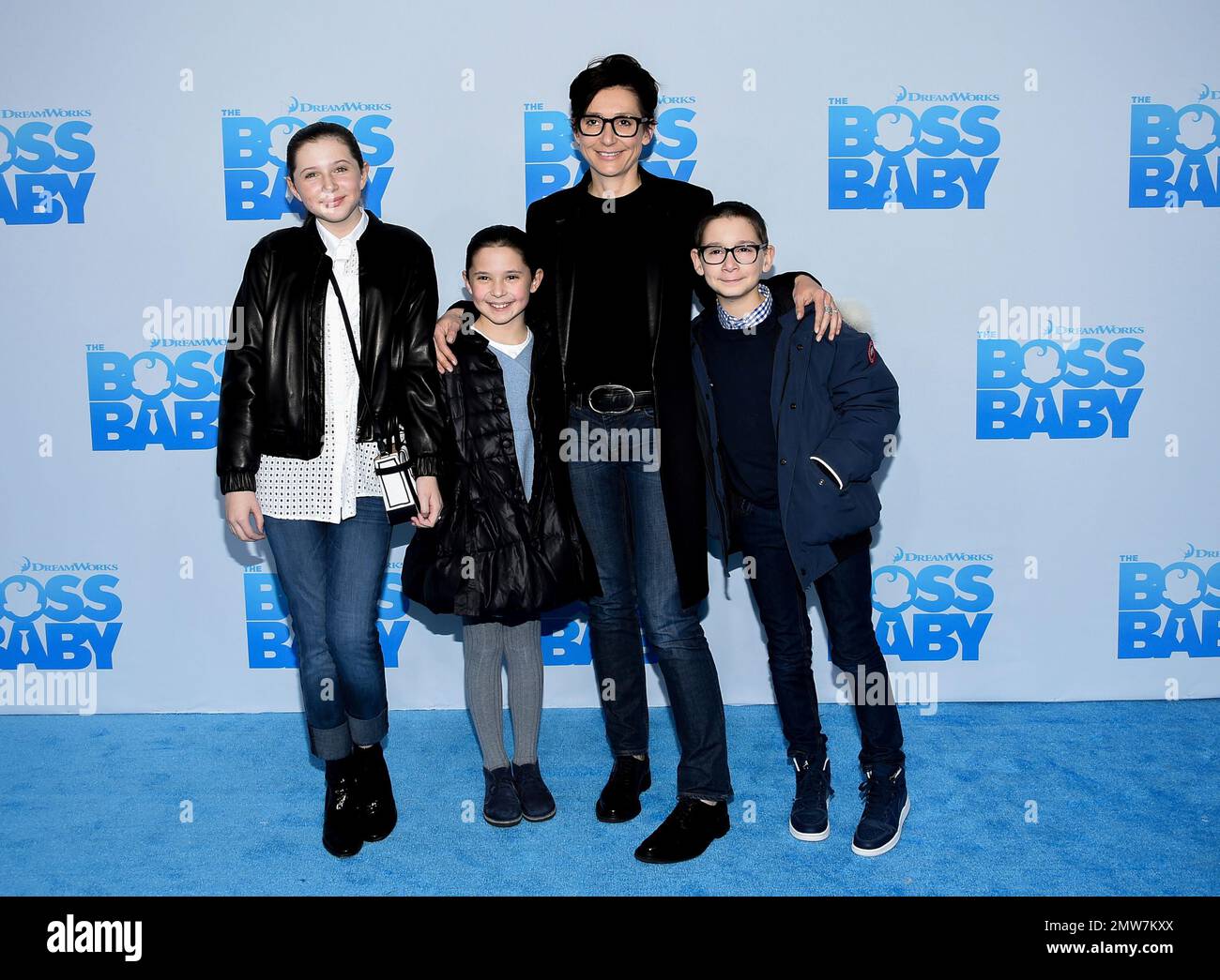 Delphine Krakoff and family attend the premiere of "The Boss Baby" at ...