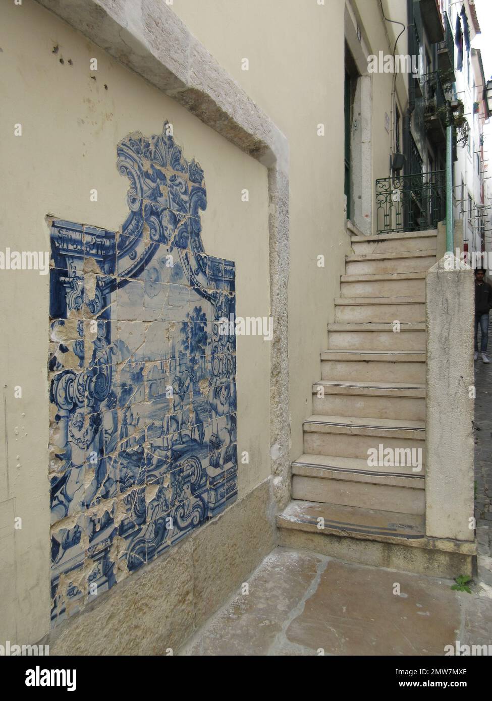 This Jan. 20, 2017 photo shows a picture comprised of blue-and-white ...