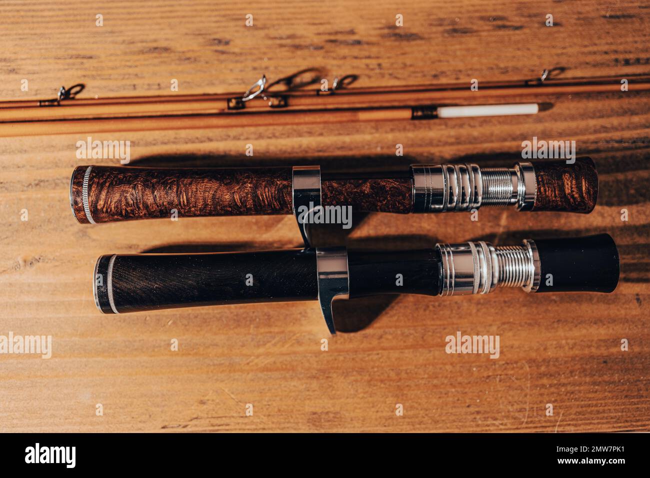Top view fishing poles hi-res stock photography and images - Alamy