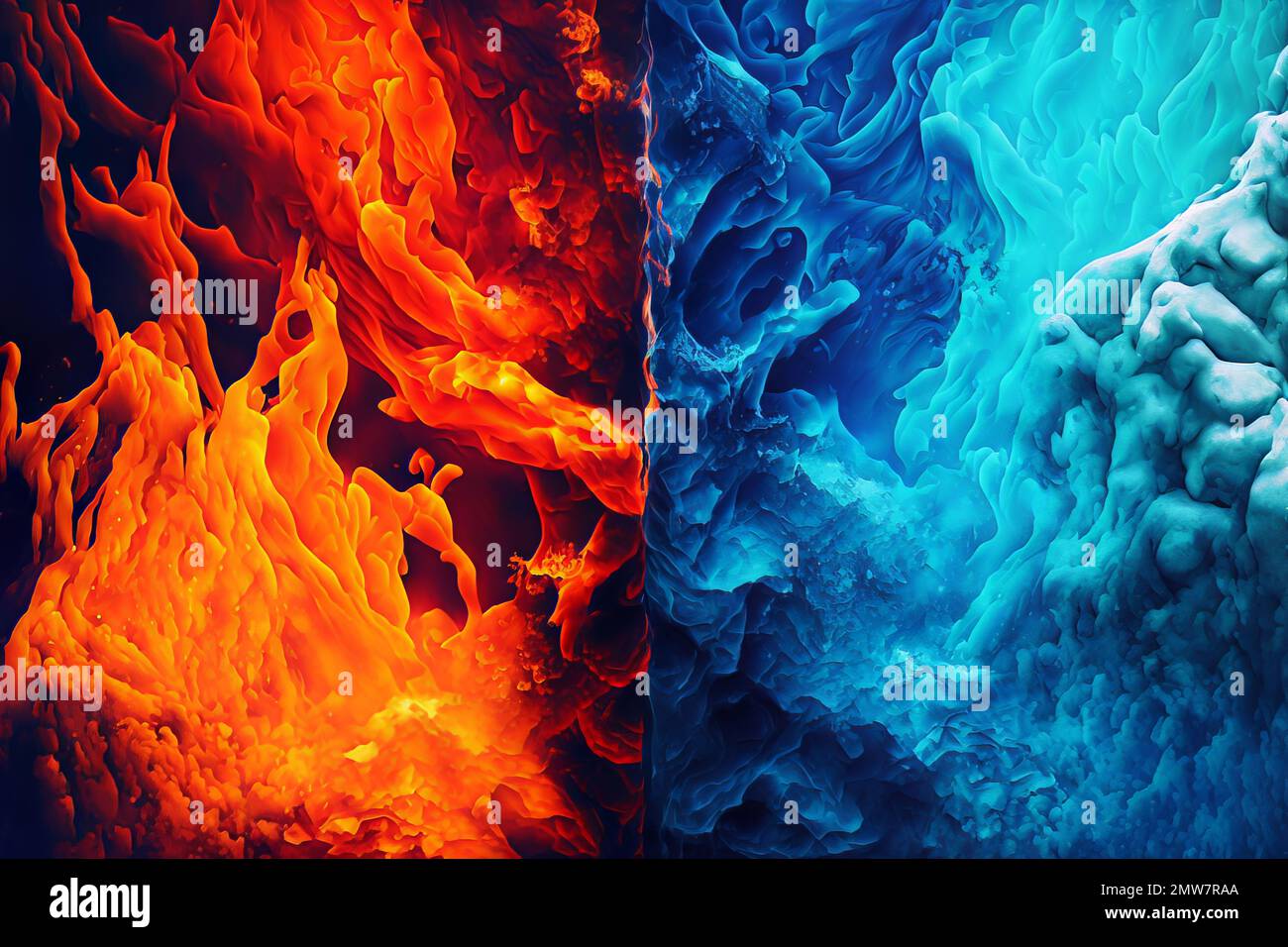 Fire and ice illustration hi-res stock photography and images - Alamy