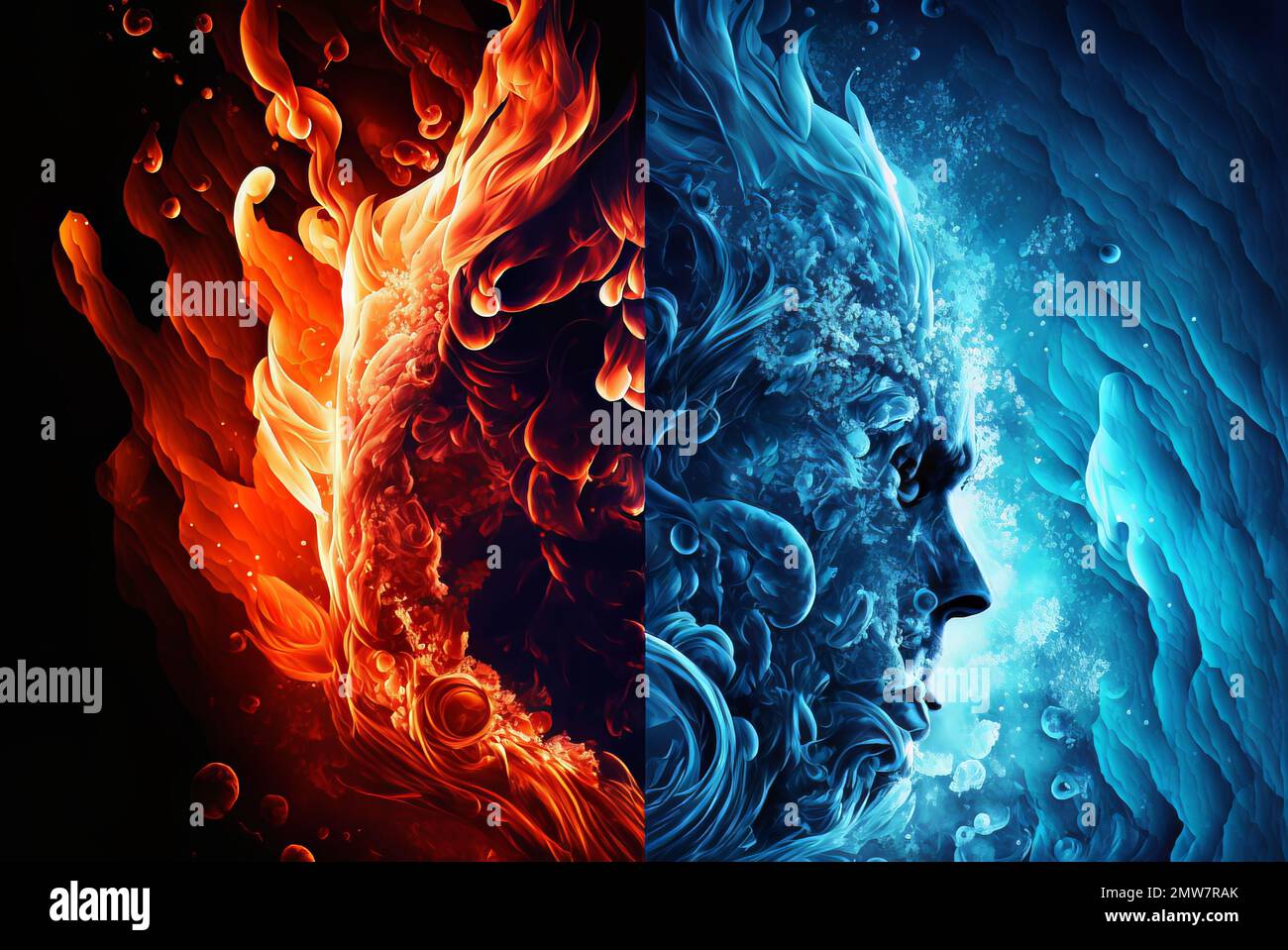 Fire and ice illustration hi-res stock photography and images - Alamy