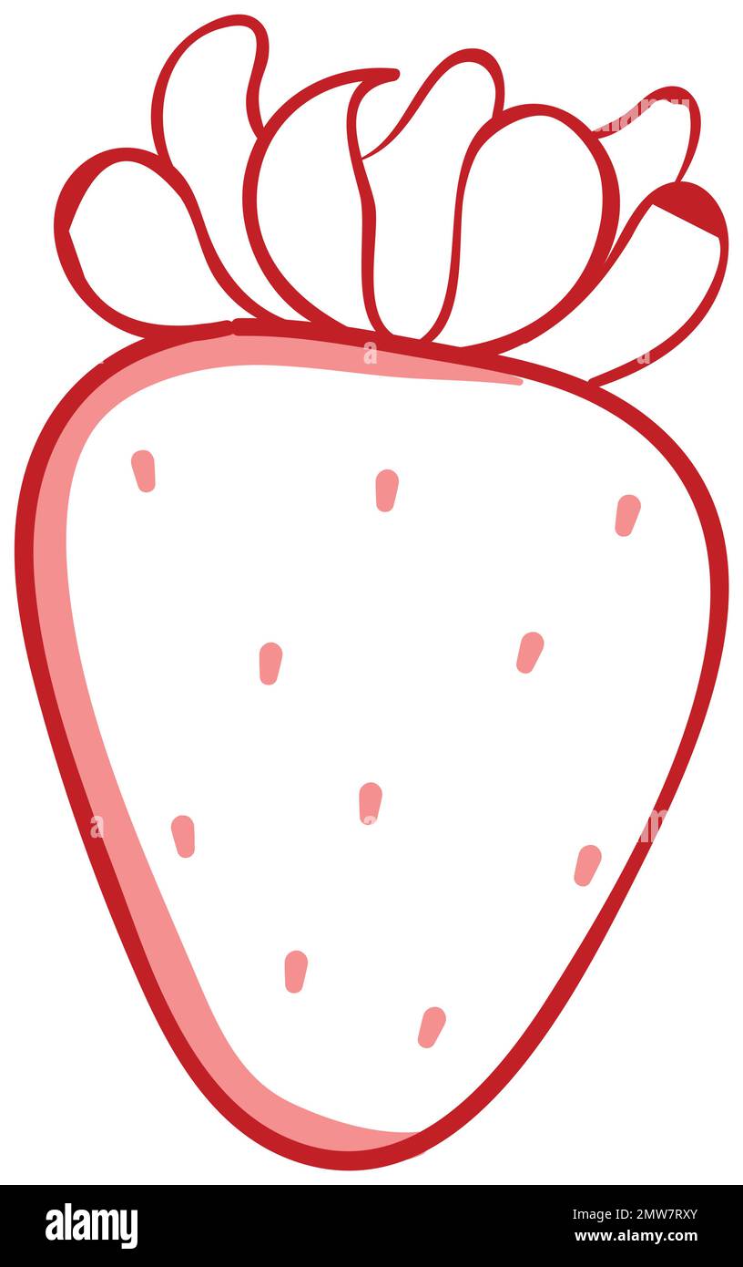 Isolated red strawberry outline image Vector Stock Vector Image & Art ...