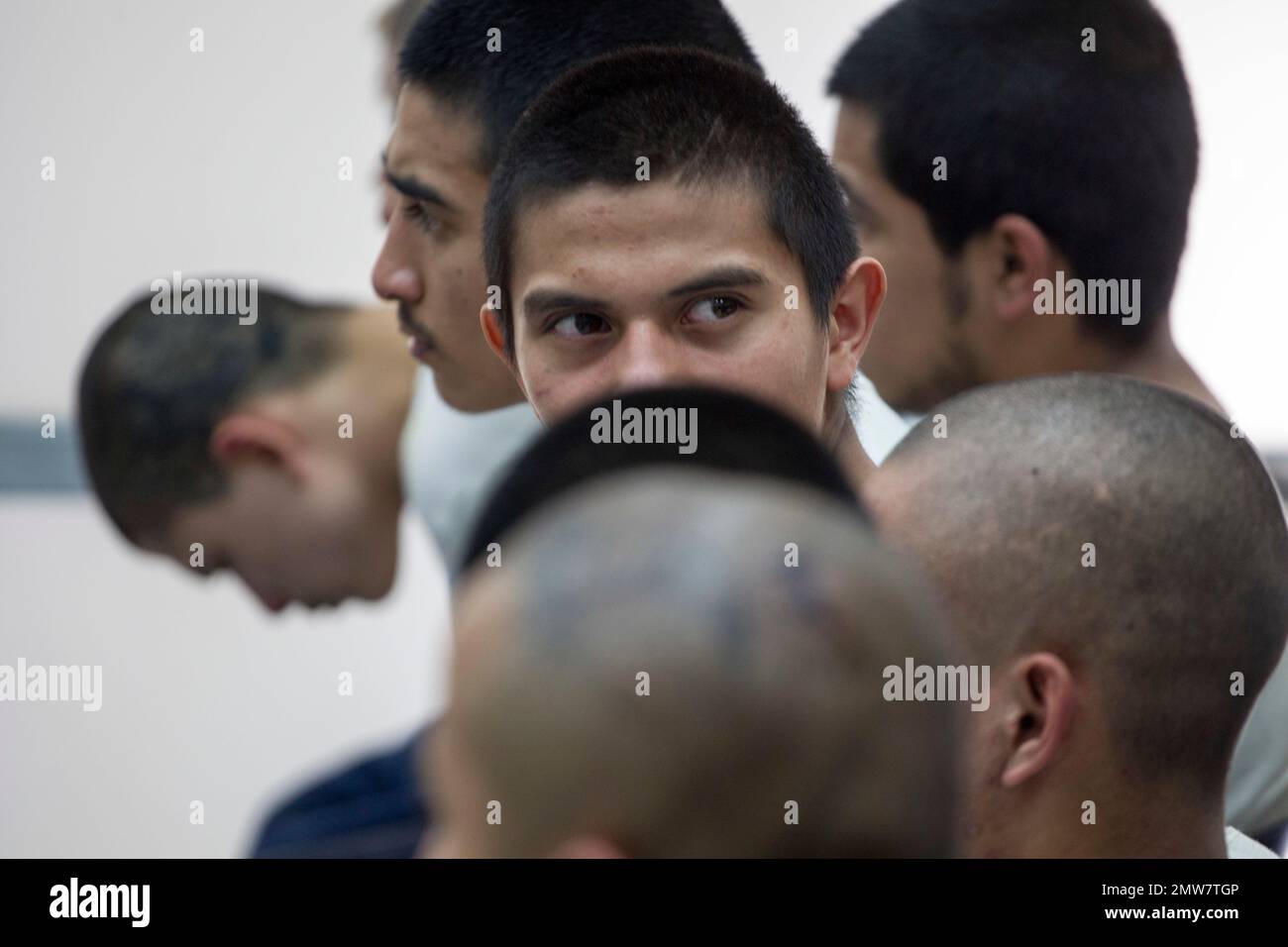 Members of the Barrio 18 gang, who participated in the recent prison ...