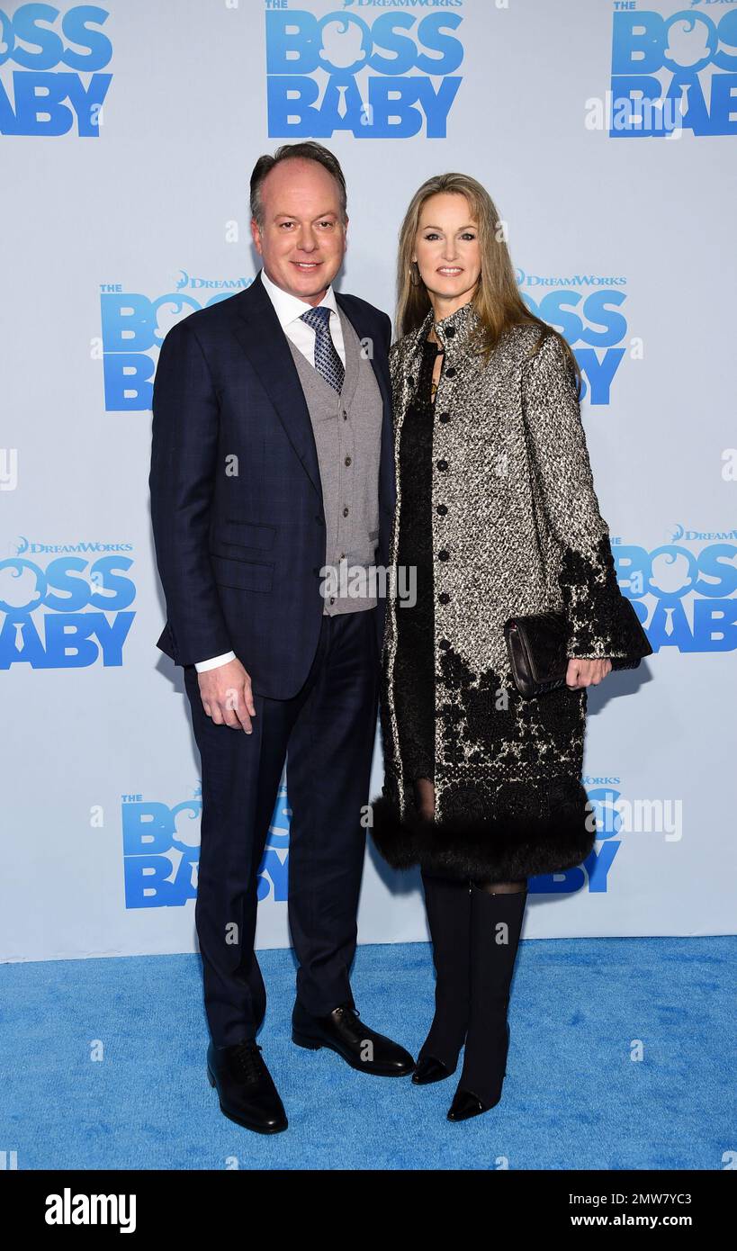 Director Tom McGrath and guest attend the premiere of "The Boss Baby ...
