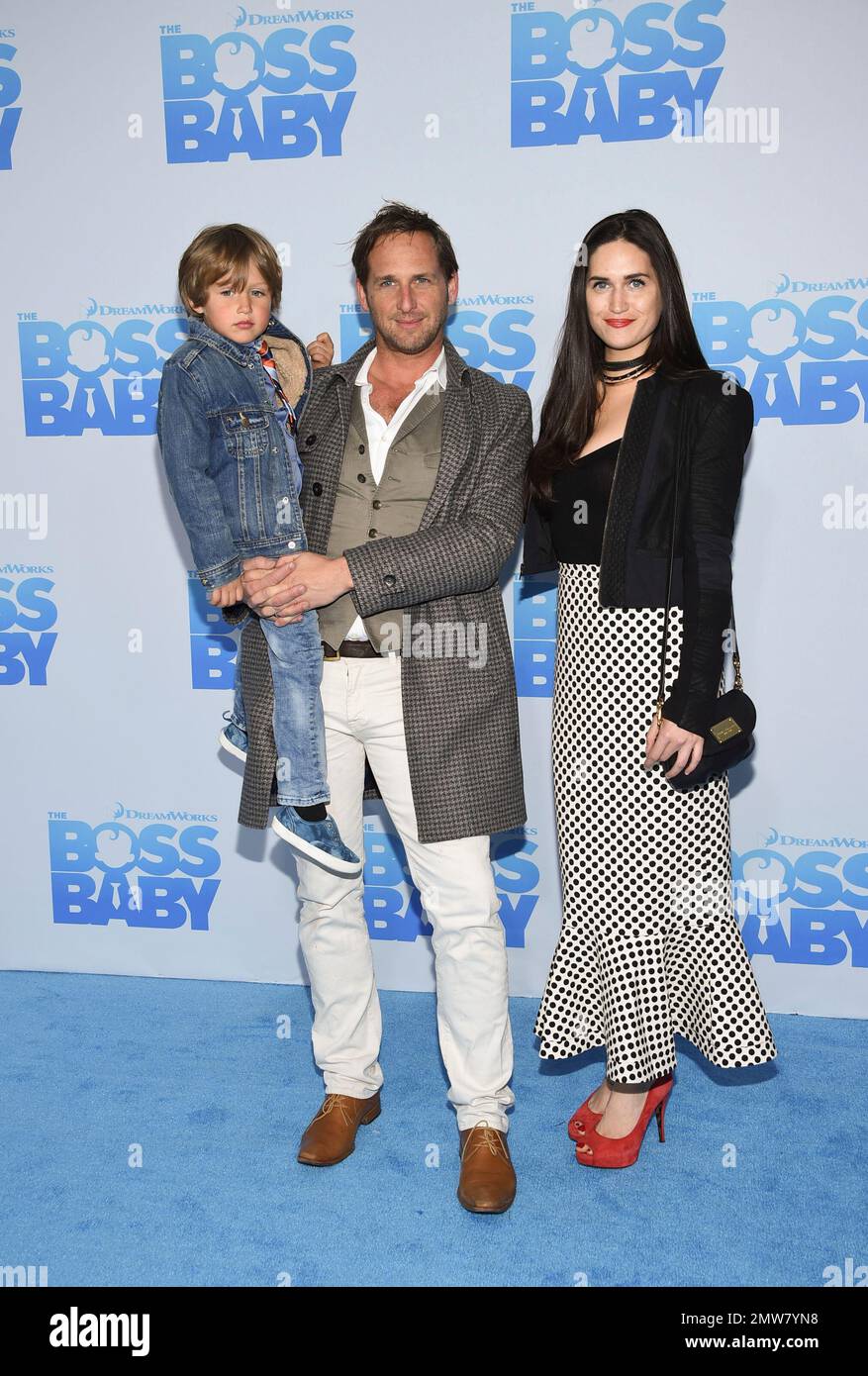 Actor Josh Lucas and ex-wife Jessica Ciencin Henriquez pose with their ...