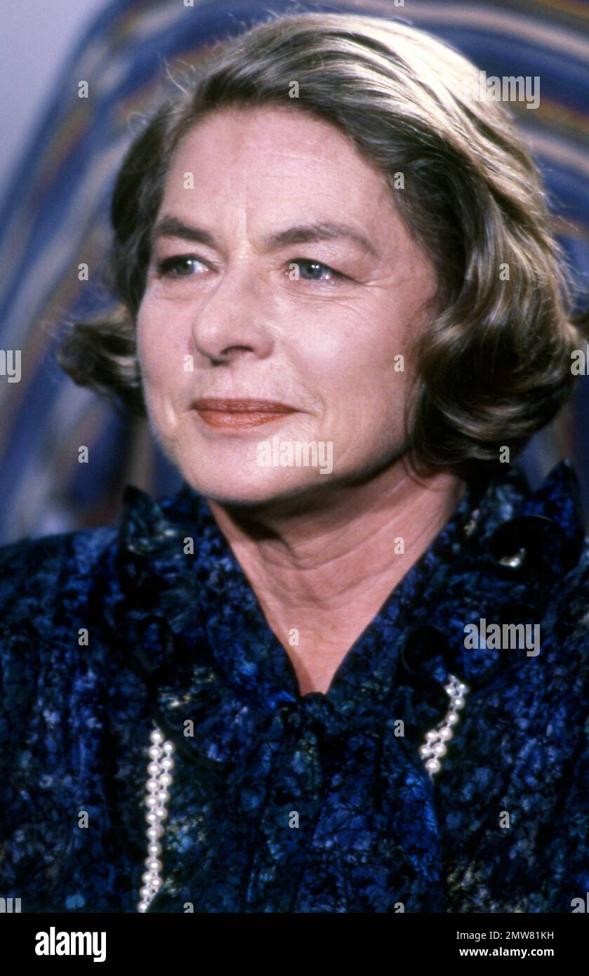 Swedish actress Ingrid Bergman pictured in Paris during a television ...
