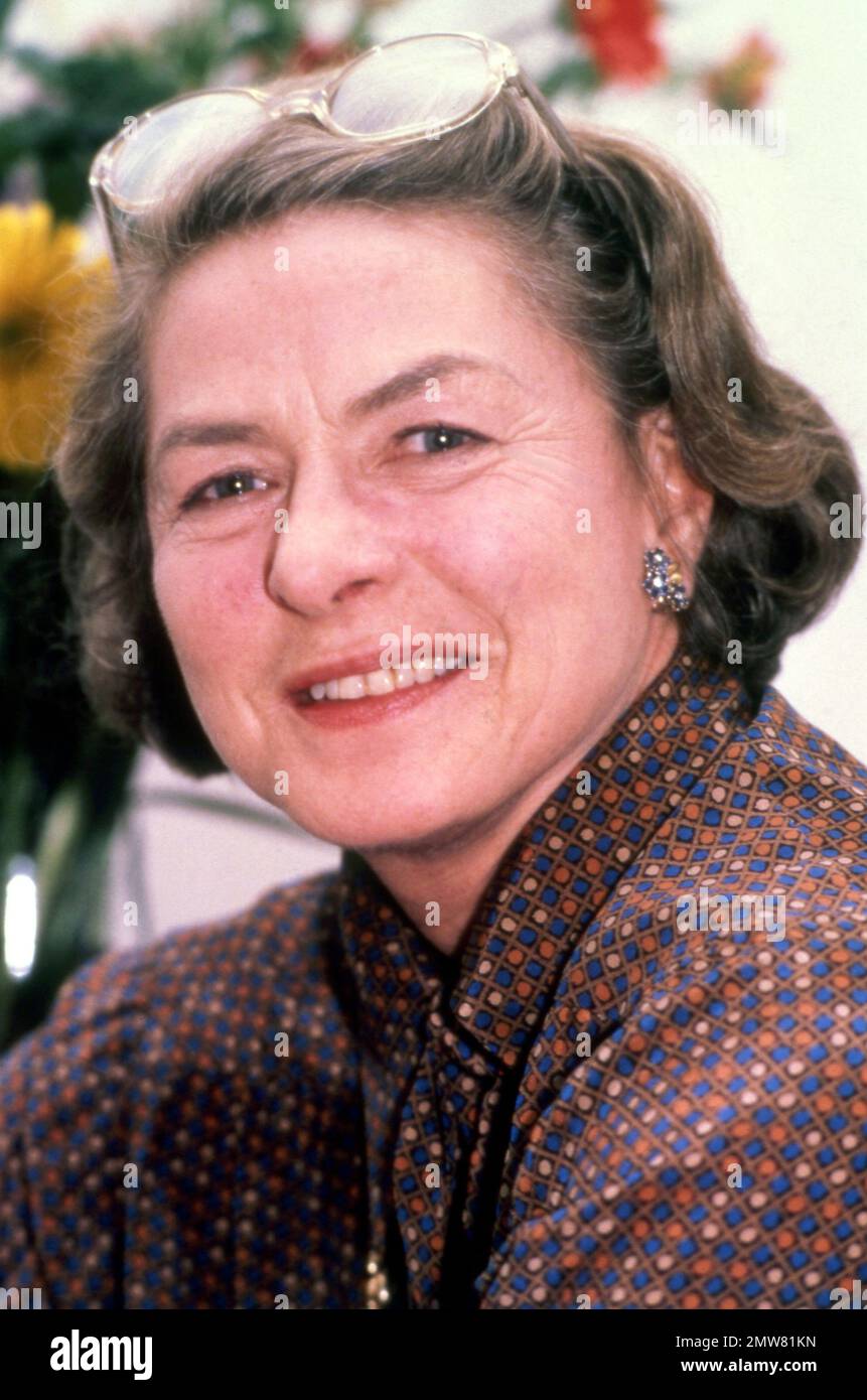 Swedish actress Ingrid Bergman poses for a portrait during her visit to ...