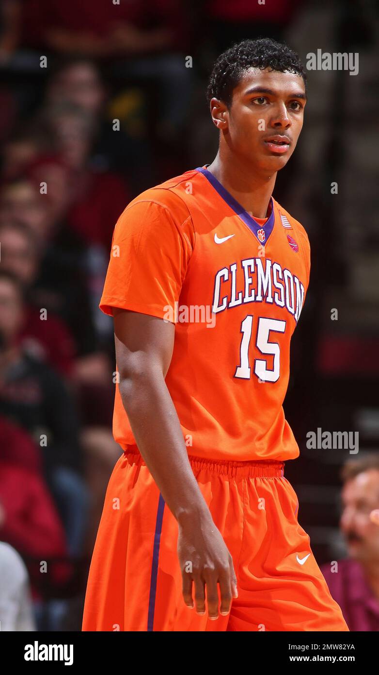 Clemson forward Donte Grantham (15) in the first half of an NCAA ...