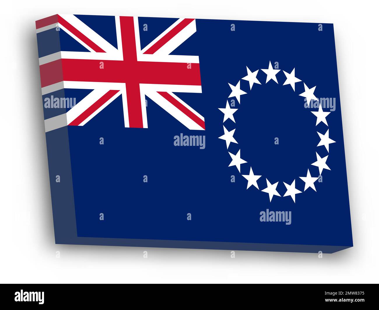 3D vector flag of Cook Islands Stock Vector Image & Art - Alamy