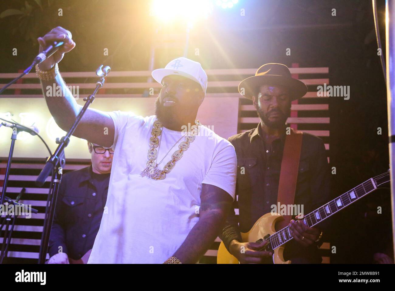 Trae the Truth, right, joins Gary Clark, Jr. onstage at the LEVI's ...