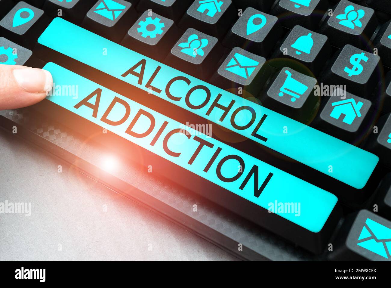 Handwriting text Alcohol Addiction. Conceptual photo characterized by ...